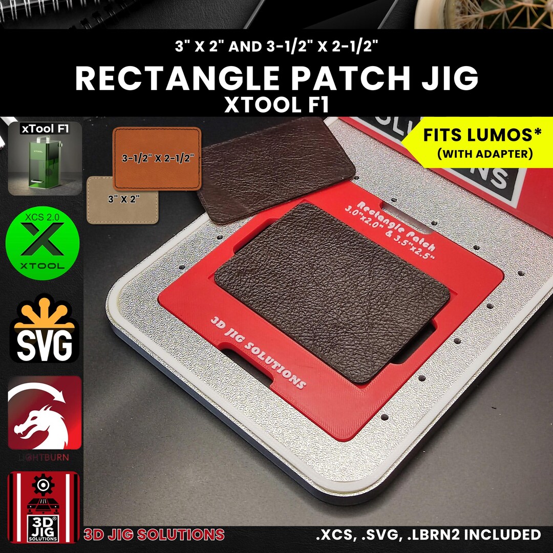 Xtool F1 Laser Jig | Rectangle Leather Hat Patches | Laser Engraving ...