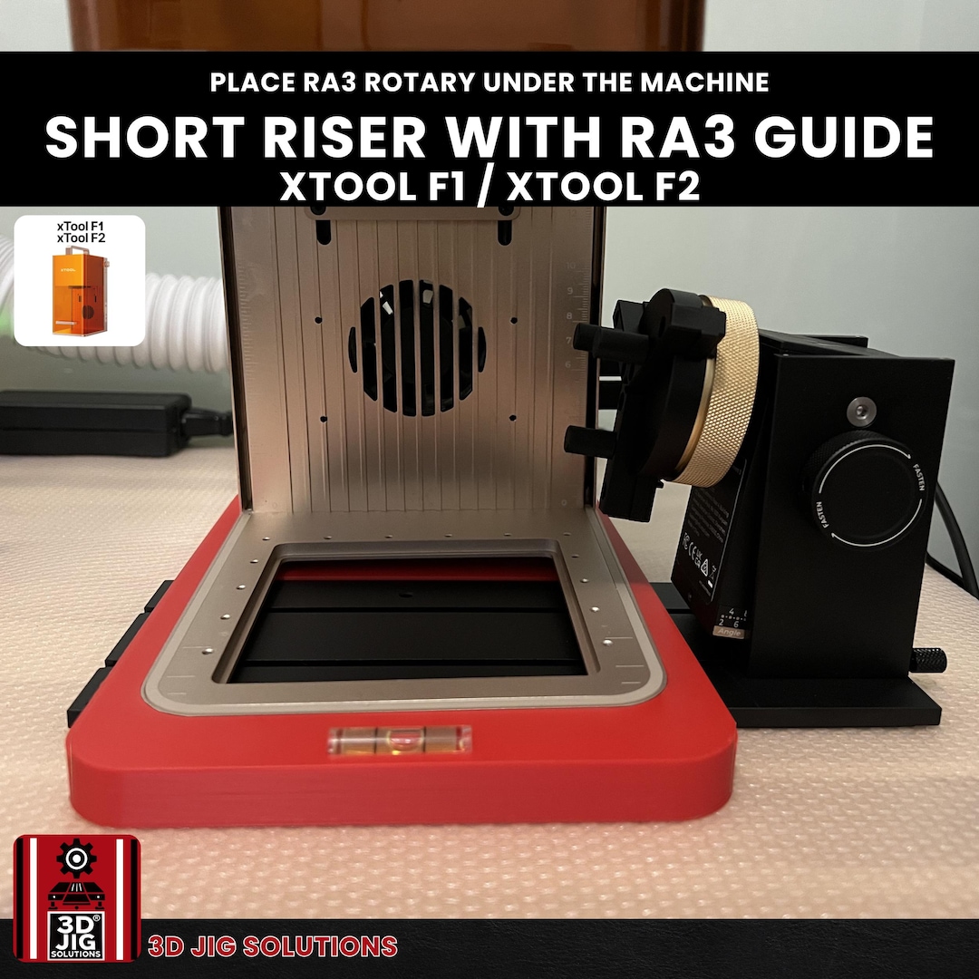 Xtool F1 & F2 Short Riser With RA3 Guide | Rotary Height Extension ...