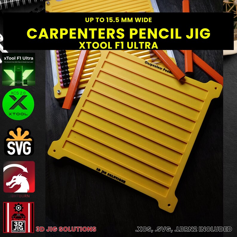 Xtool F1 Ultra Carpenters Pencil Jig | Laser Engraving Jig for Builder ...