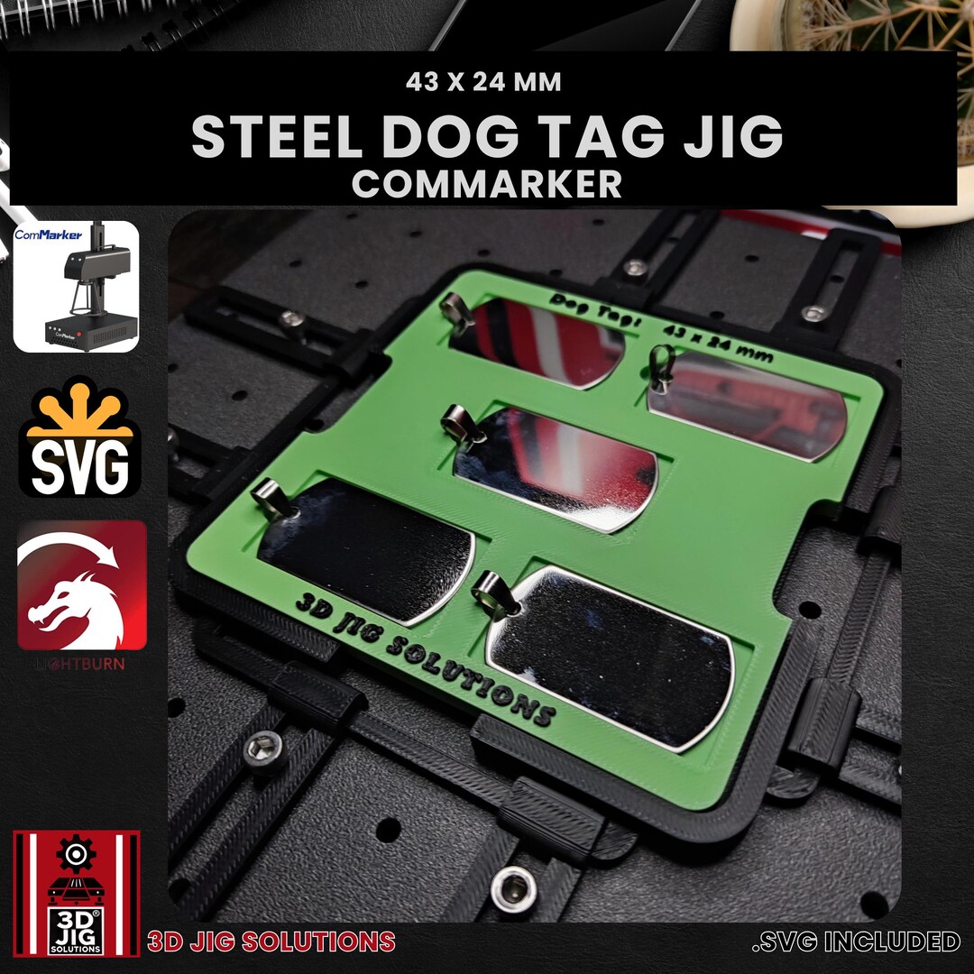 Commarker Stainless Steel Military Tag Laser Engraving Jig - Etsy
