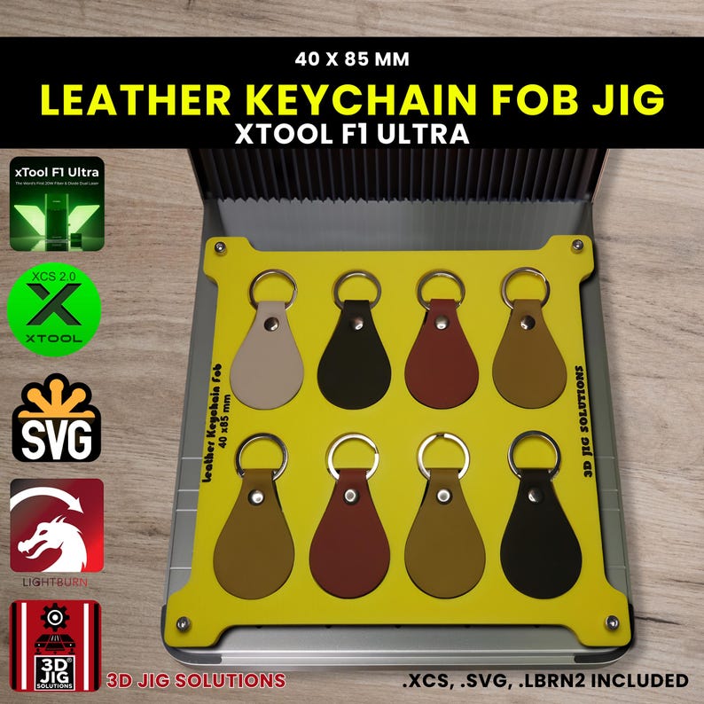 Xtool F1 Ultra Laser Jig | Leather Keychain Laser Engraving Jig | PU ...