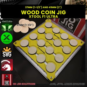 Xtool F1 Ultra Laser Jig | Wooden Challenge Coins Laser Engraving Jig ...