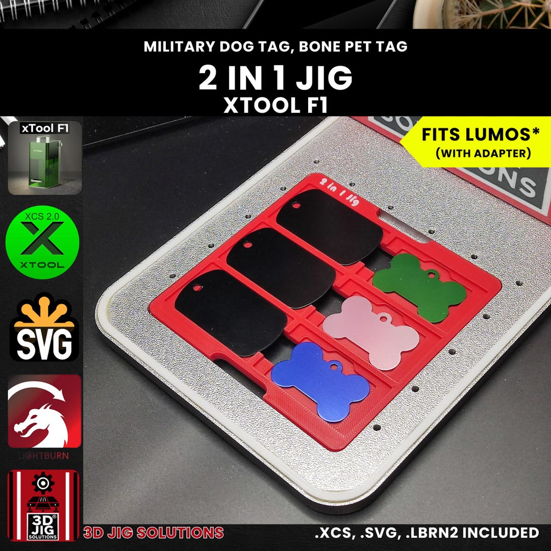 Xtool F1 Laser Engraving Jig, Pet Tag & Military Tag Alignment + XCS - Etsy