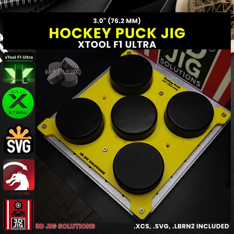 Xtool F1 Ultra & F2 Ultra Hockey Puck Laser Engraving Jig - Etsy