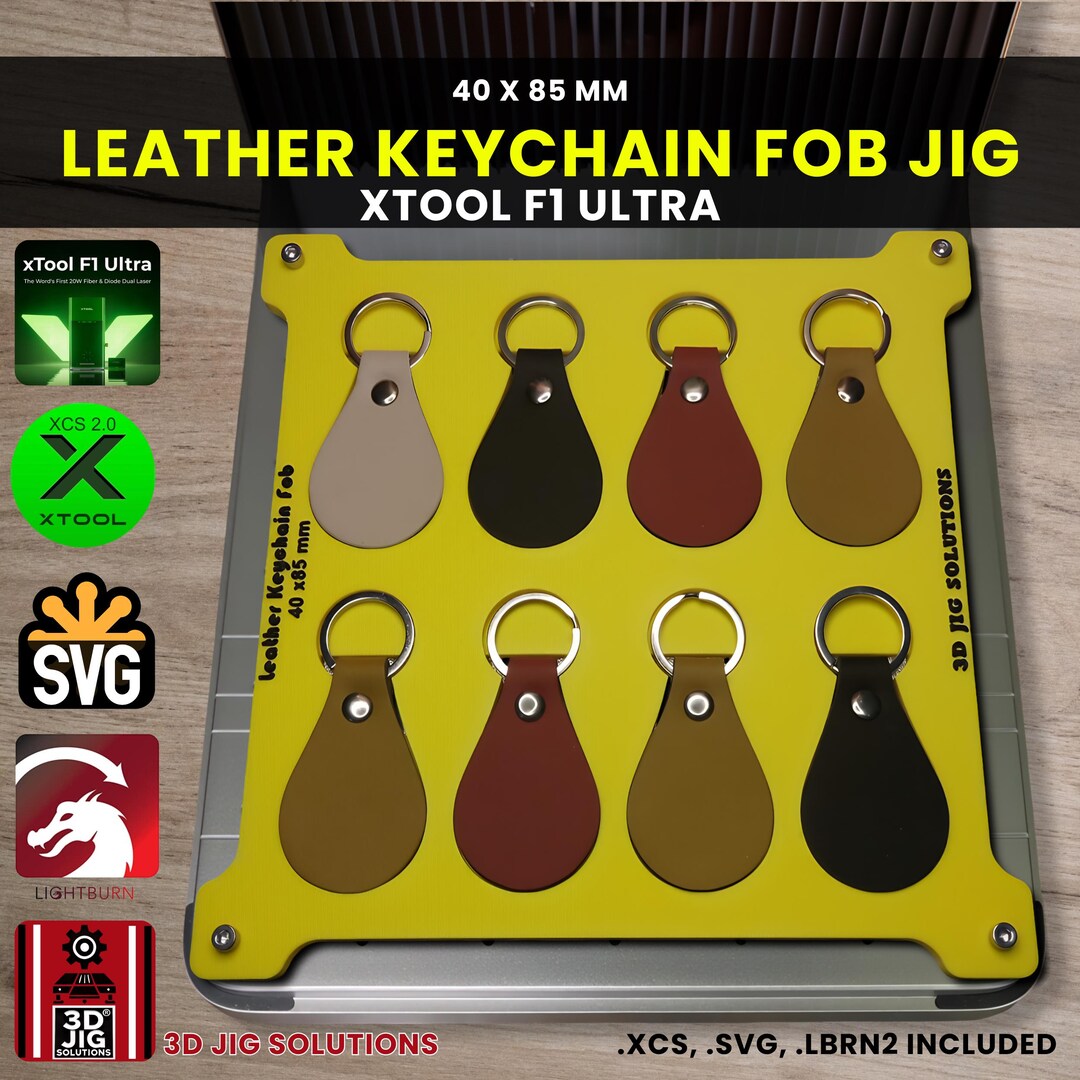 Xtool F1 Ultra Laser Jig | Leather Keychain Laser Engraving Jig | PU ...
