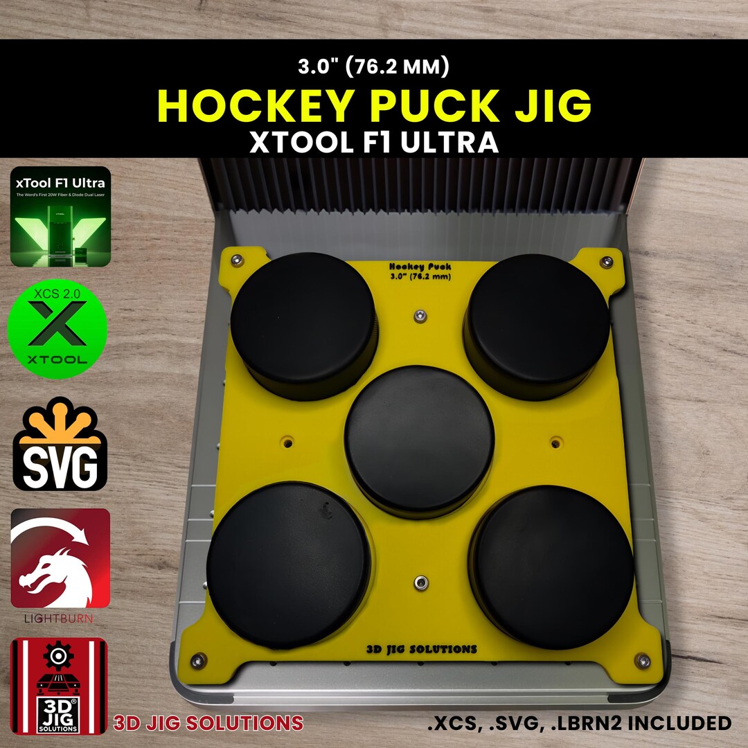 Laser Engraving Jig | Xtool F1 Ultra Hockey Puck Jig for Personalized ...