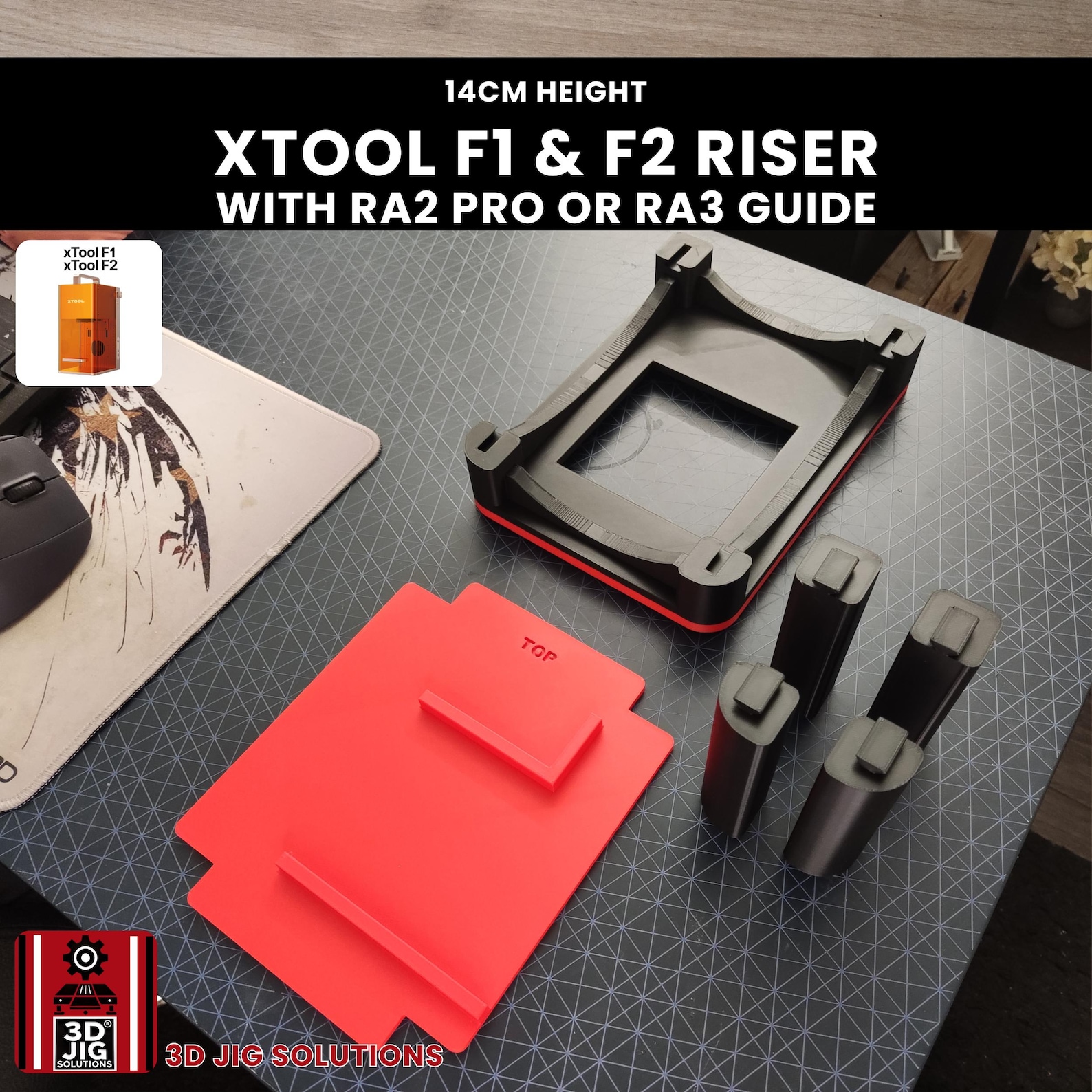 Xtool F1 & F2 Riser Stand | Optional RA2 Pro or RA3 Guide | Rotary ...