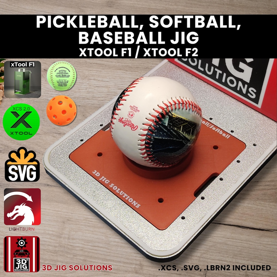 Xtool F1 & F2 Baseball Laser Engraving Jig | Pickleball, Softball and ...
