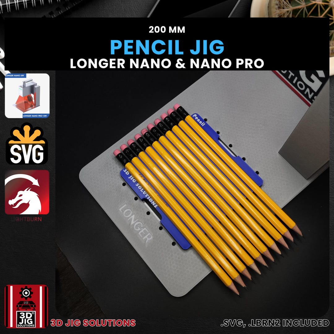 Longer Nano Pro Laser Jig | Pencil Laser Engraving Jig | Hexagon ...