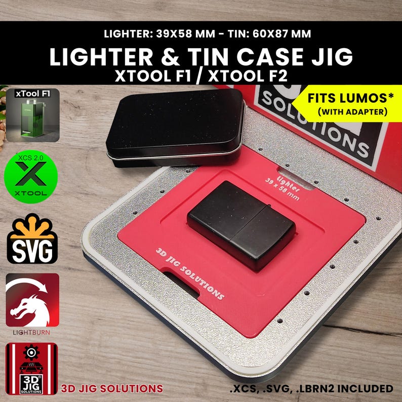 Xtool F1 & F2 Lighter Laser Engraving Jig: Zippo Flip Top Style - Etsy
