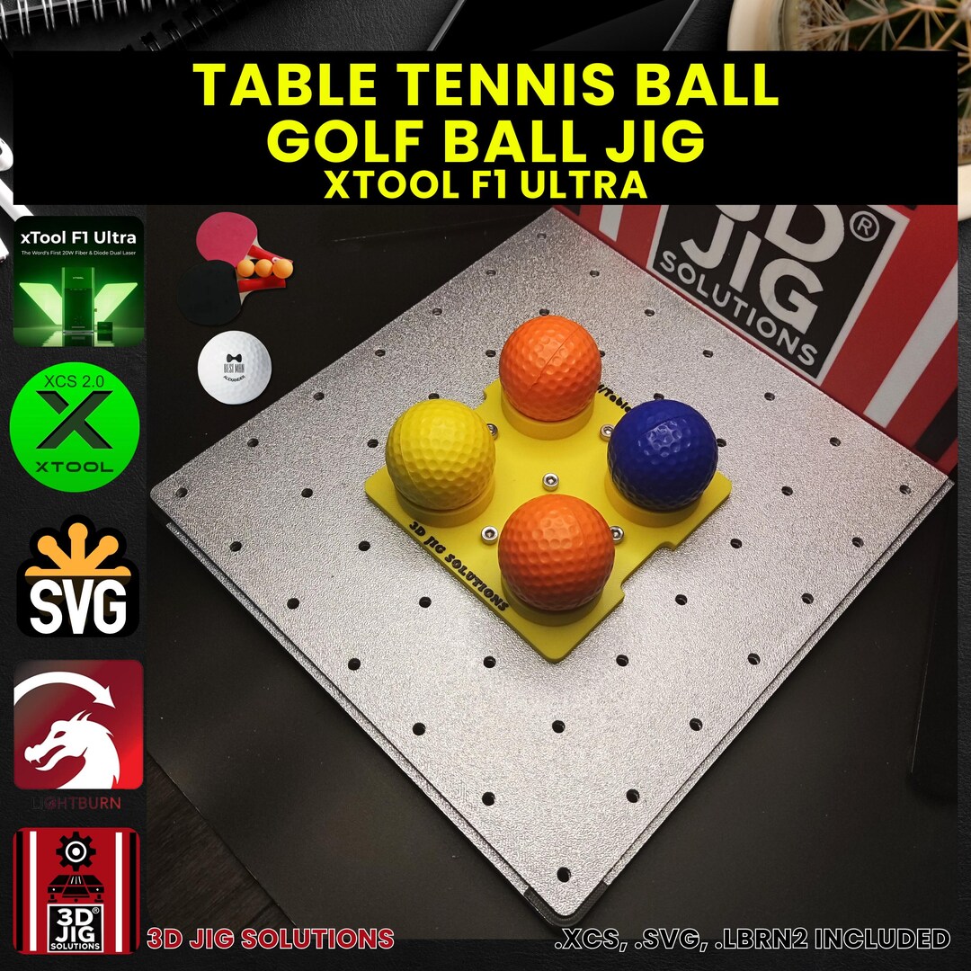 Xtool F1 Ultra Golf Ball Jig | Laser Engraving Jig for Table Tennis ...