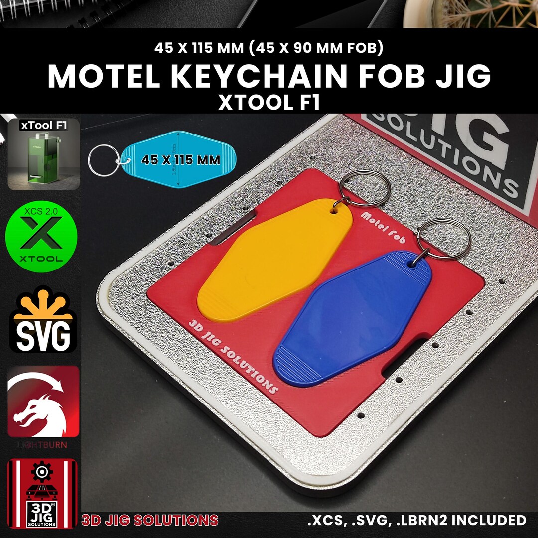 Xtool F1 Laser Jig | Motel Key Fob Laser Engraving Jig | Retro ...