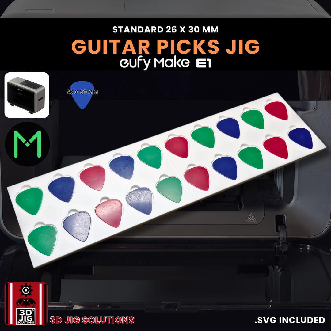 Eufymake E1 Guitar Pick Jig: UV Printer Classic Picks Alignment Fixture ...
