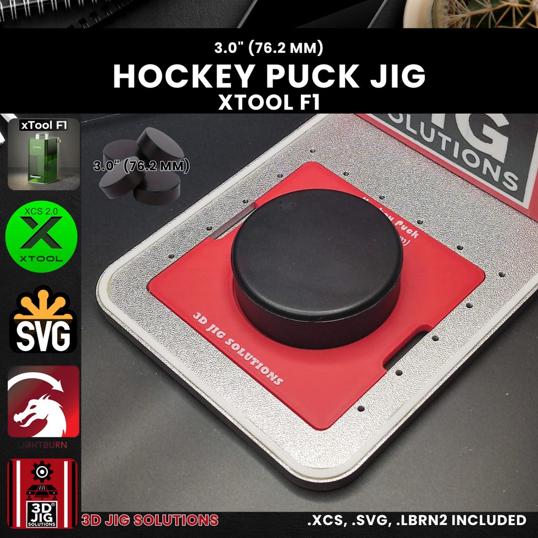 Xtool F1 Laser Jig | Hockey Puck Laser Engraving Jig for Personalized ...