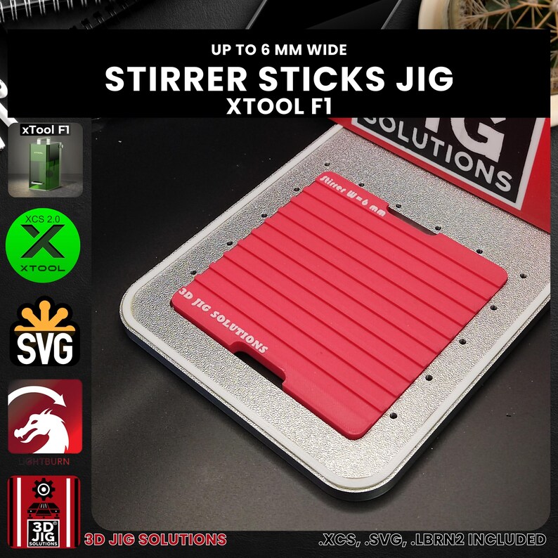 Xtool F1 Laser Jig | Coffee Stirrer Laser Engraving Jig, Bamboo Wood Drink Stirring Sticks ...