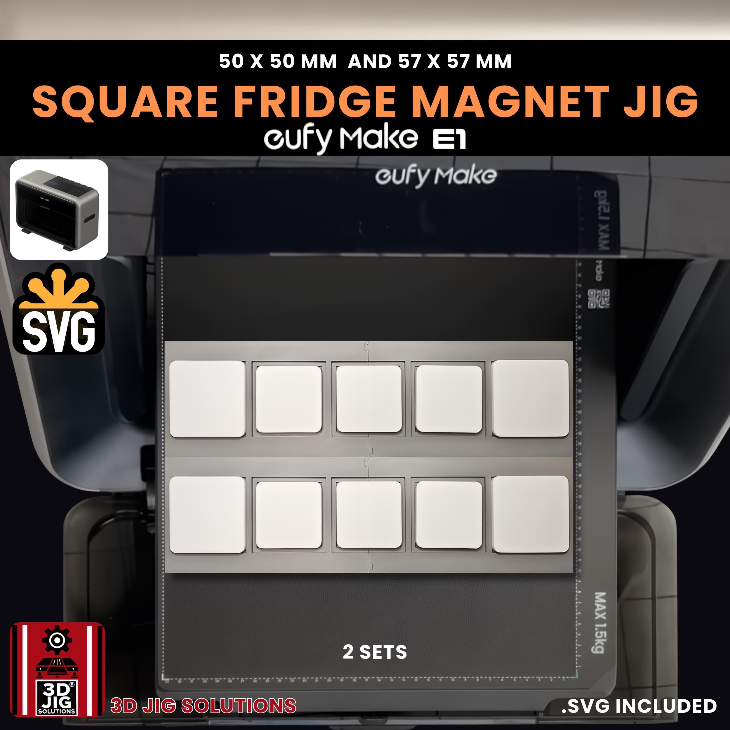 Eufymake E1 UV Printer Jig: Square Ceramic Magnet Alignment Fixture, 2 ...