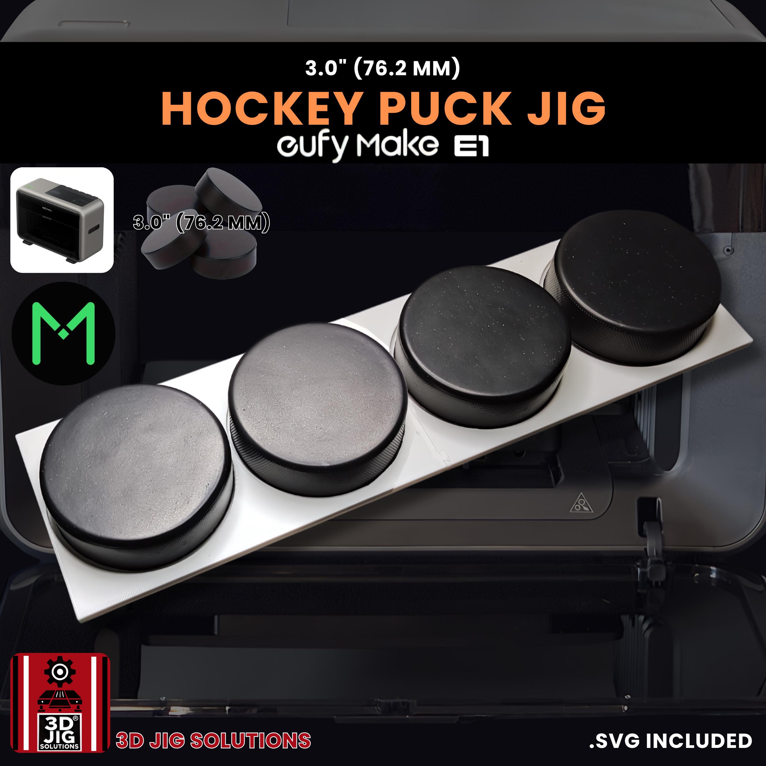 Eufymake E1 Hockey Puck Jig: UV Printer Hockey Gear Alignment Fixture ...