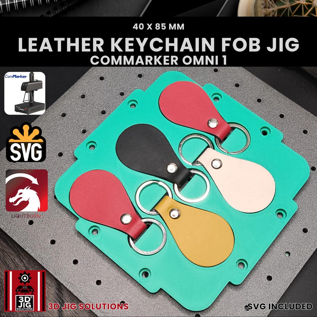 Commarker Omni 1 Leather Key Fob Laser Engraving Jig | 150mm Lens ...
