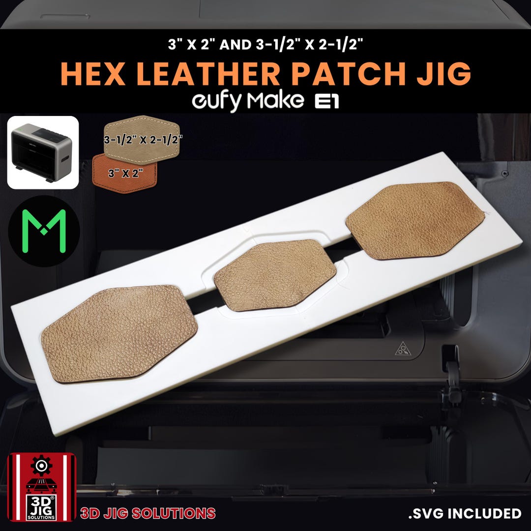 Eufymake E1 Hex Patch Jig: UV Printer Leather Hat Patch Alignment ...
