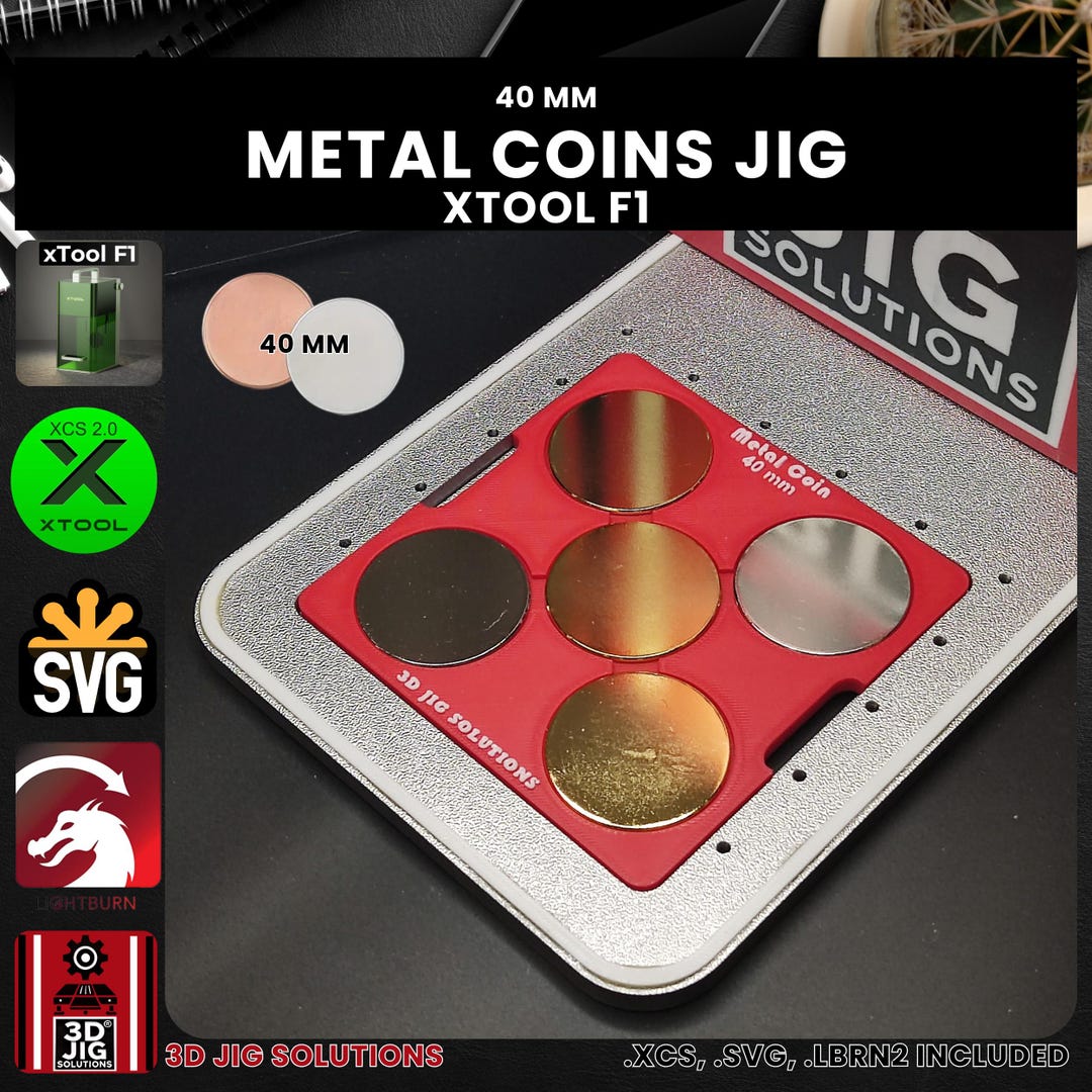 Laser Engraving Jig | Xtool F1 Metal Coin Jig for Challenge Coins ...