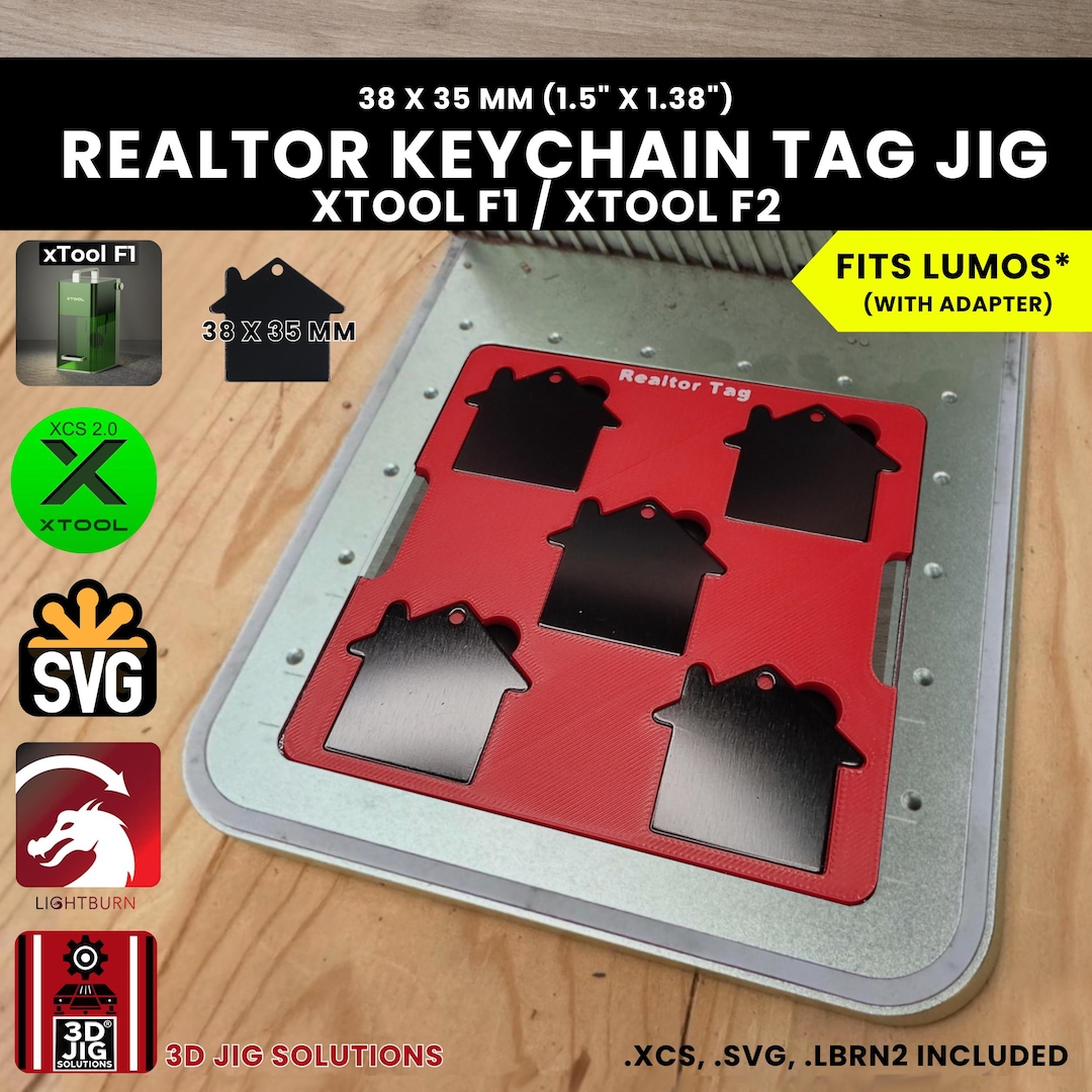 Xtool F1 & F2 Realtor Keychain Laser Engraving Jig: House Shaped Tag - Etsy