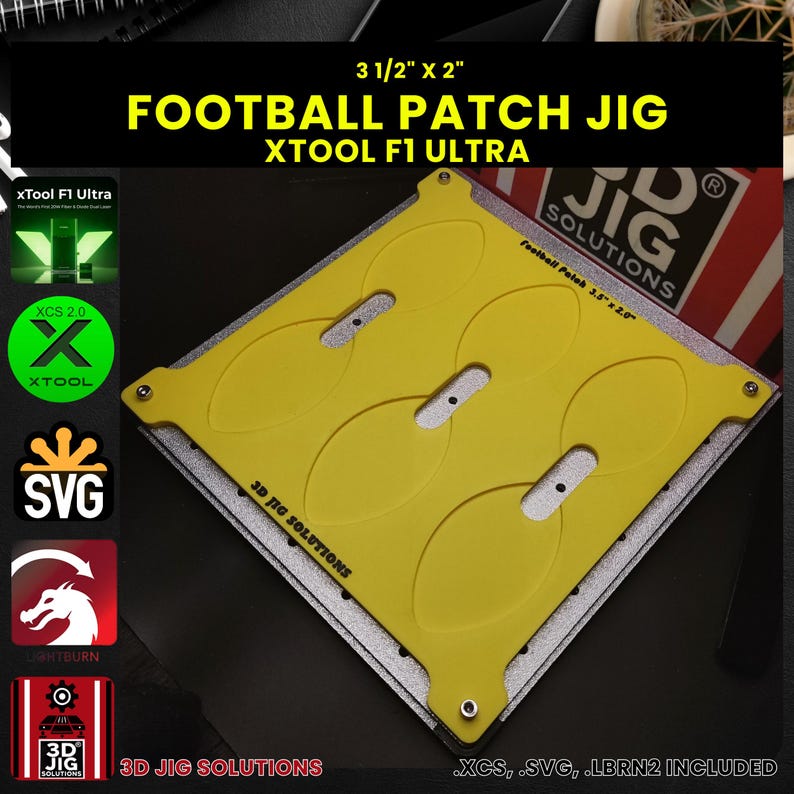 Xtool F1 Ultra & F2 Ultra Football Leather Hat Patch Laser Engraving Jig - Etsy