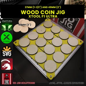 Xtool F1 Ultra & F2 Ultra Wood Coin Laser Engraving Jig: Fits 2 Sizes ...