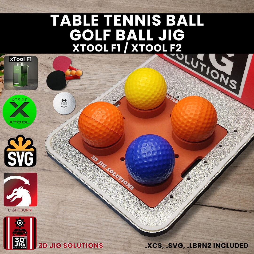 Xtool F1 & F2 Golf Ball Laser Engraving Jig: Table Tennis Ball ...