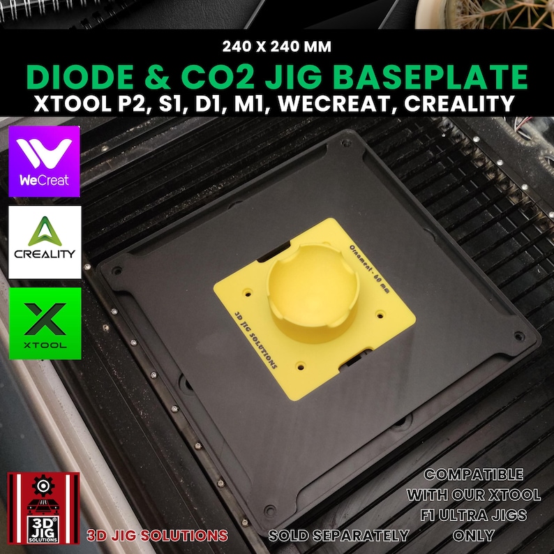 Oval Keychain Laser Engraving Jig: Diode & CO2 Laser, Wecreat, Xtool ...