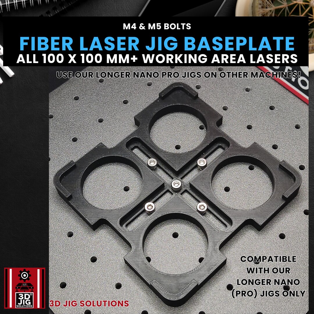 Fiber Laser Jig Baseplate: 100x100mm Adapter, Compatible With Our Nano ...