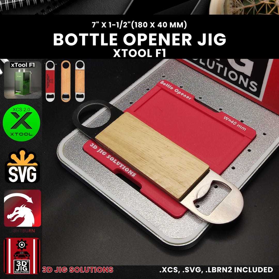 Xtool F1 Laser Jig | Bottle Opener Laser Engraving Jig | Leather or Wood Bottle Openers ...