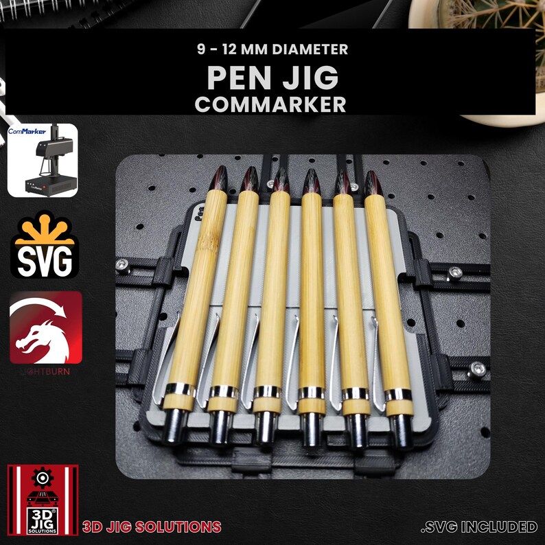 Commarker Laser Jig | Pen Laser Engraving Jig | Bamboo and Other ...