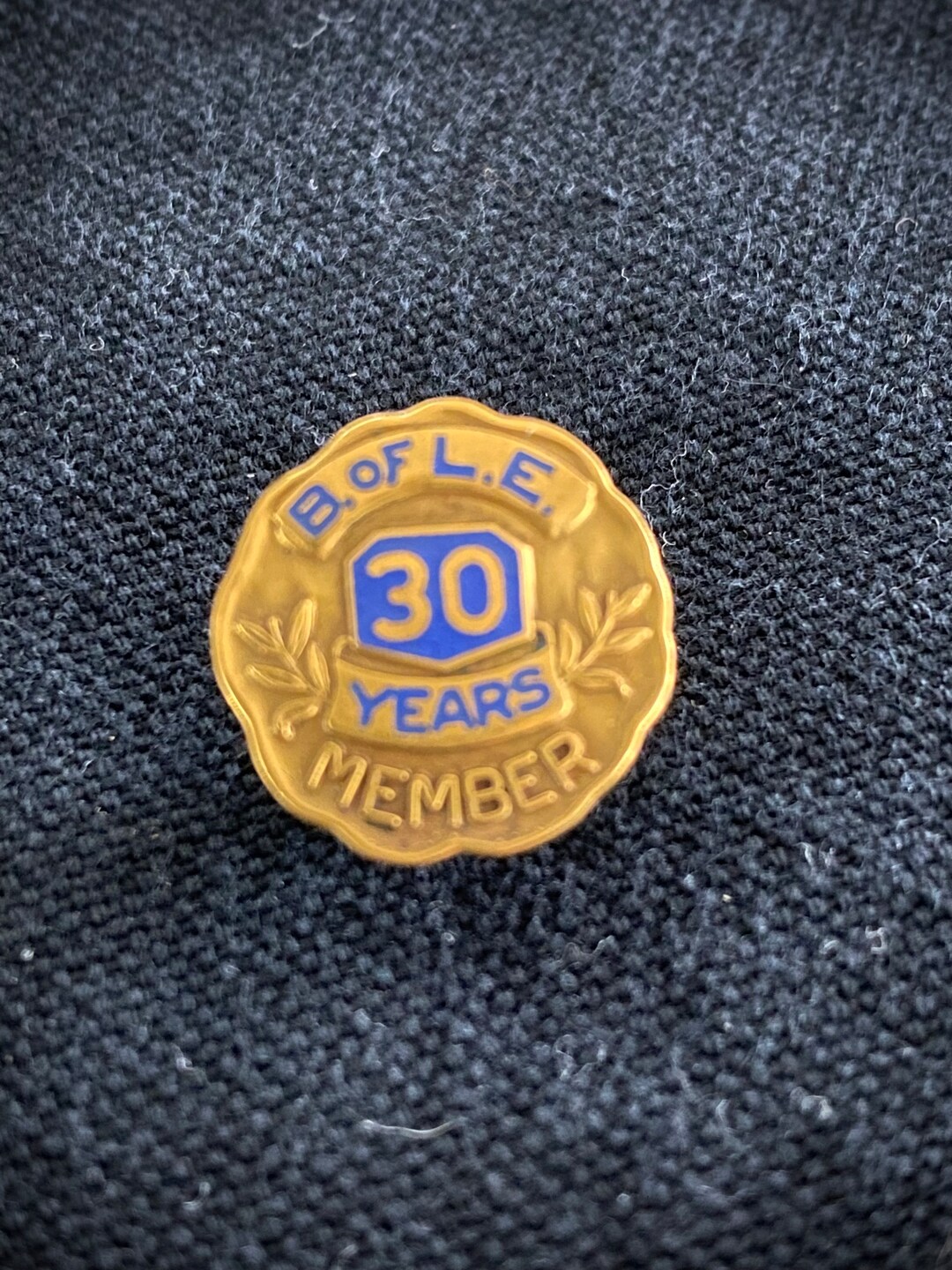 Vintage Railway Railroad Pin B of L.E. 30 Year Member Pin - Etsy