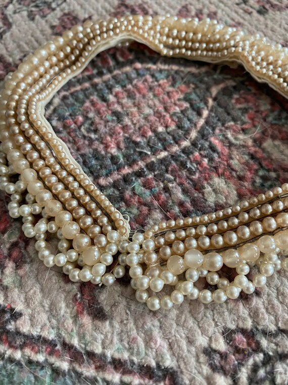vintage 50s pearl beaded - Gem