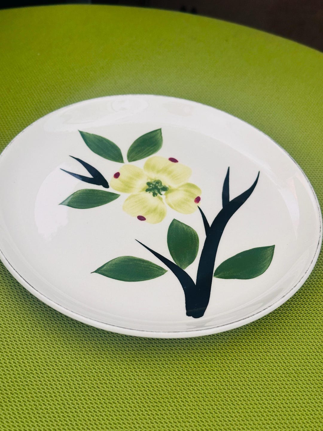 Vintage 1940s–50s Stetson Pottery Dixie Dogwood Joni Bowl - Hand ...