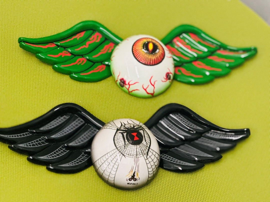 Two Rockabilly Hot-rod Flying Eye-ball Wall Hangings - Etsy