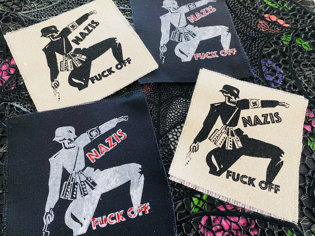 Punk Rock Patches Nazis F off Anti-racism Anti-facism Hand Made Patch ...