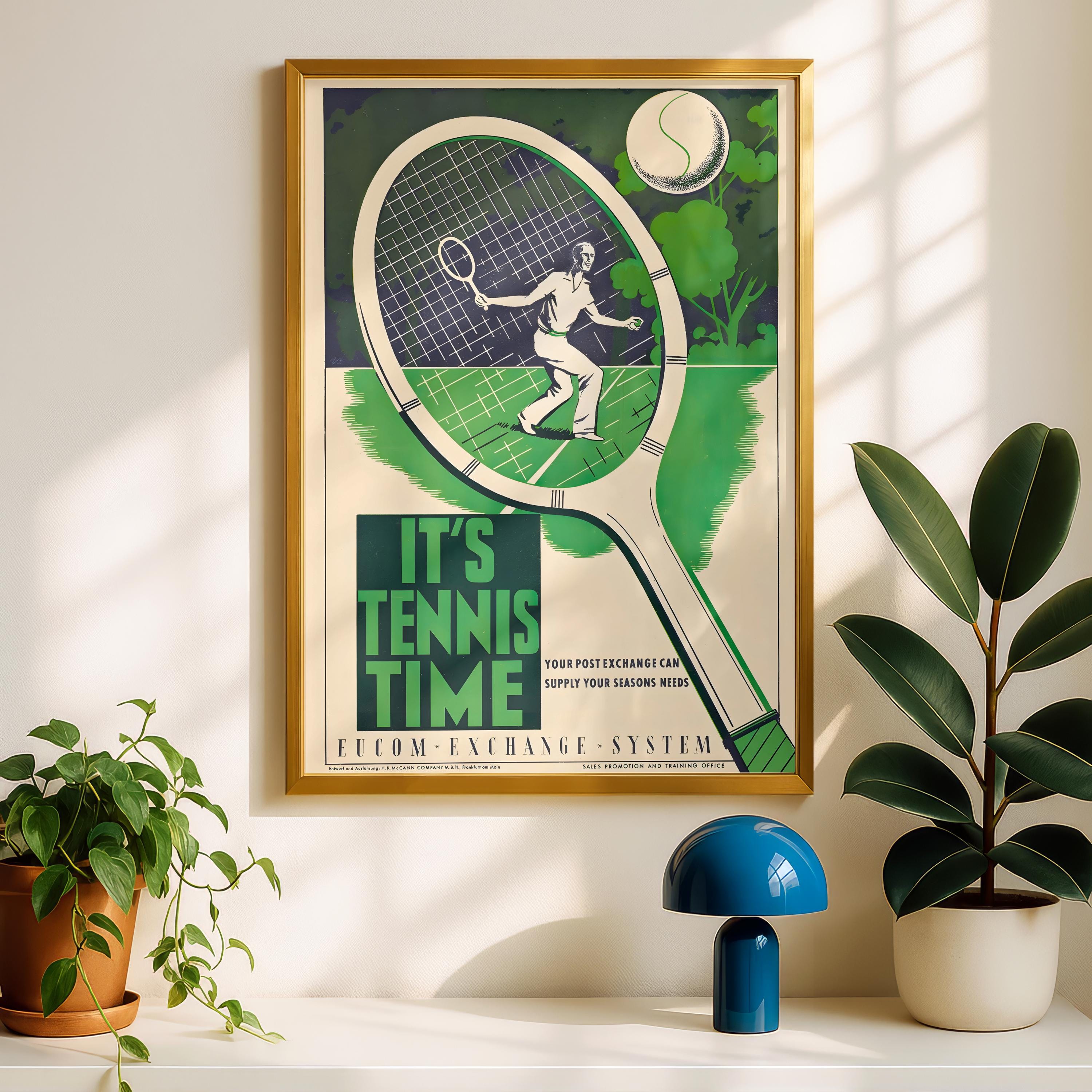 25+ Vintage Tennis Posters Set, High-res Digital Prints | Wall Art ...