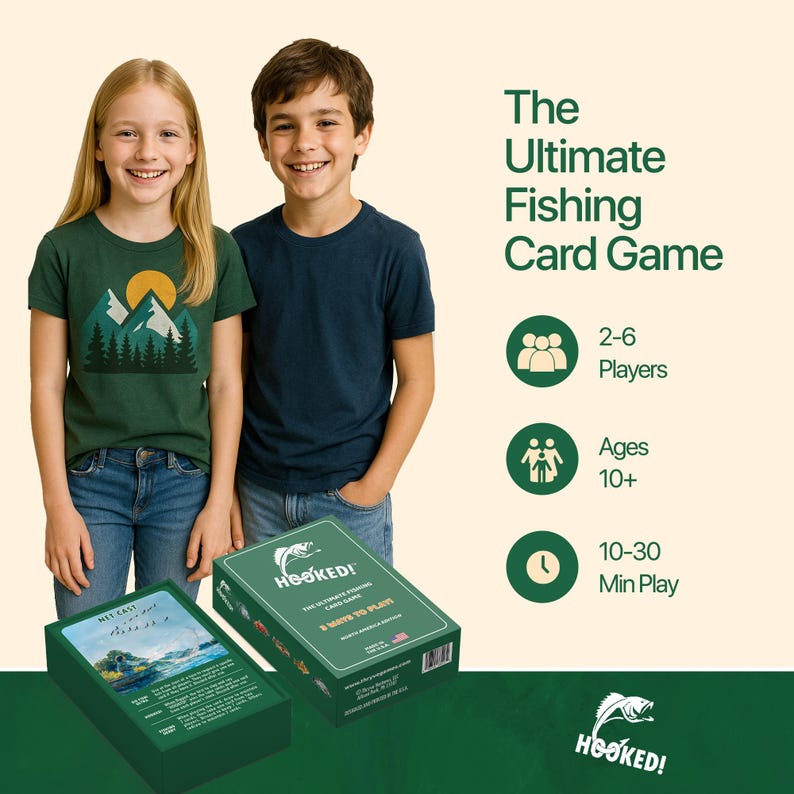 HOOKED! Fishing Card Game: Ultimate Family Angler Gift! - Etsy
