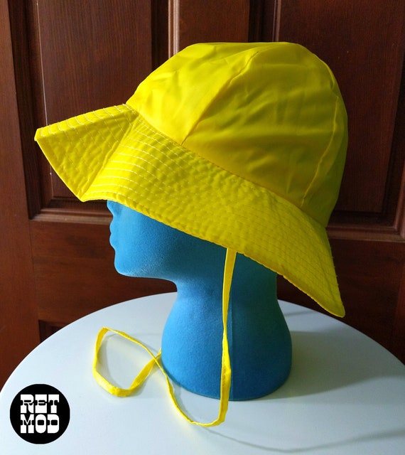 Sassy Mod Vintage 60s 70s Yellow Sun Hat - Gem