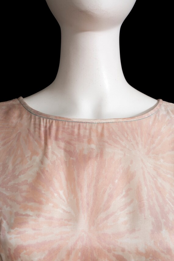 Lovely Vintage 50s 60s Light Pink Fireworks Pattern H… - Gem