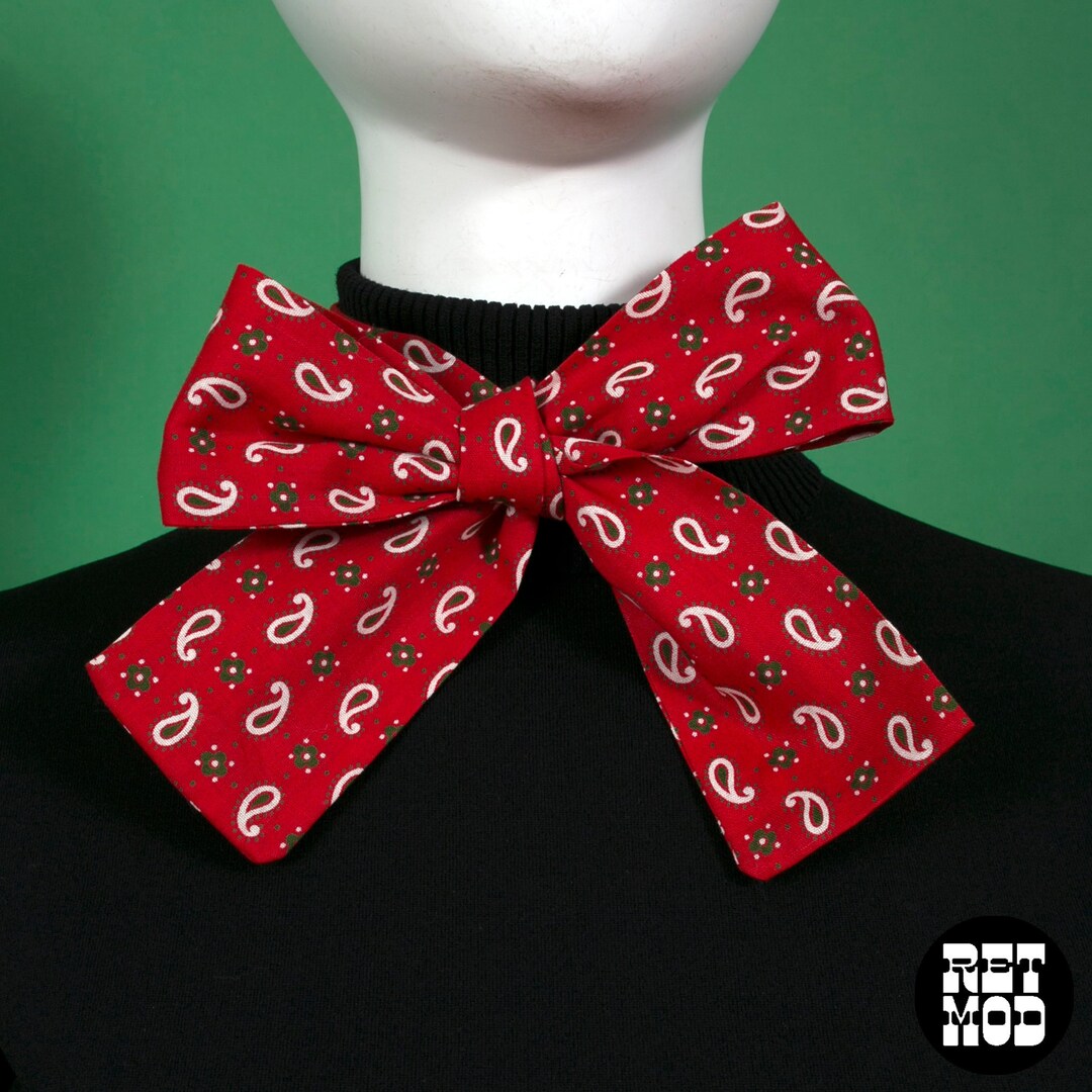 Sassy Vintage 70s Red Paisley Patterned Women's Cotton - Etsy