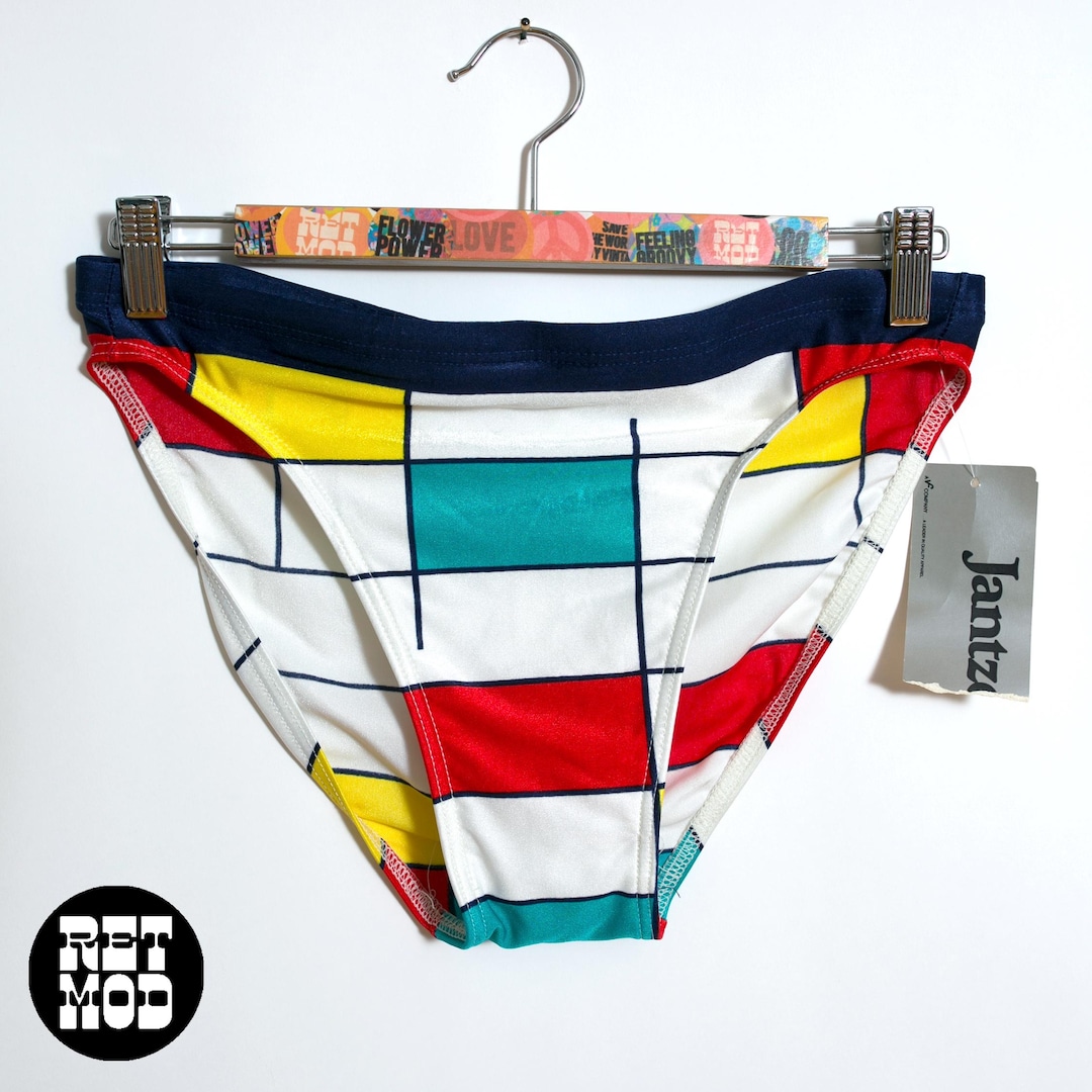 RARE Deadstock Vintage 70s 80s Mondrian Speedo Men's Swimsuit by ...
