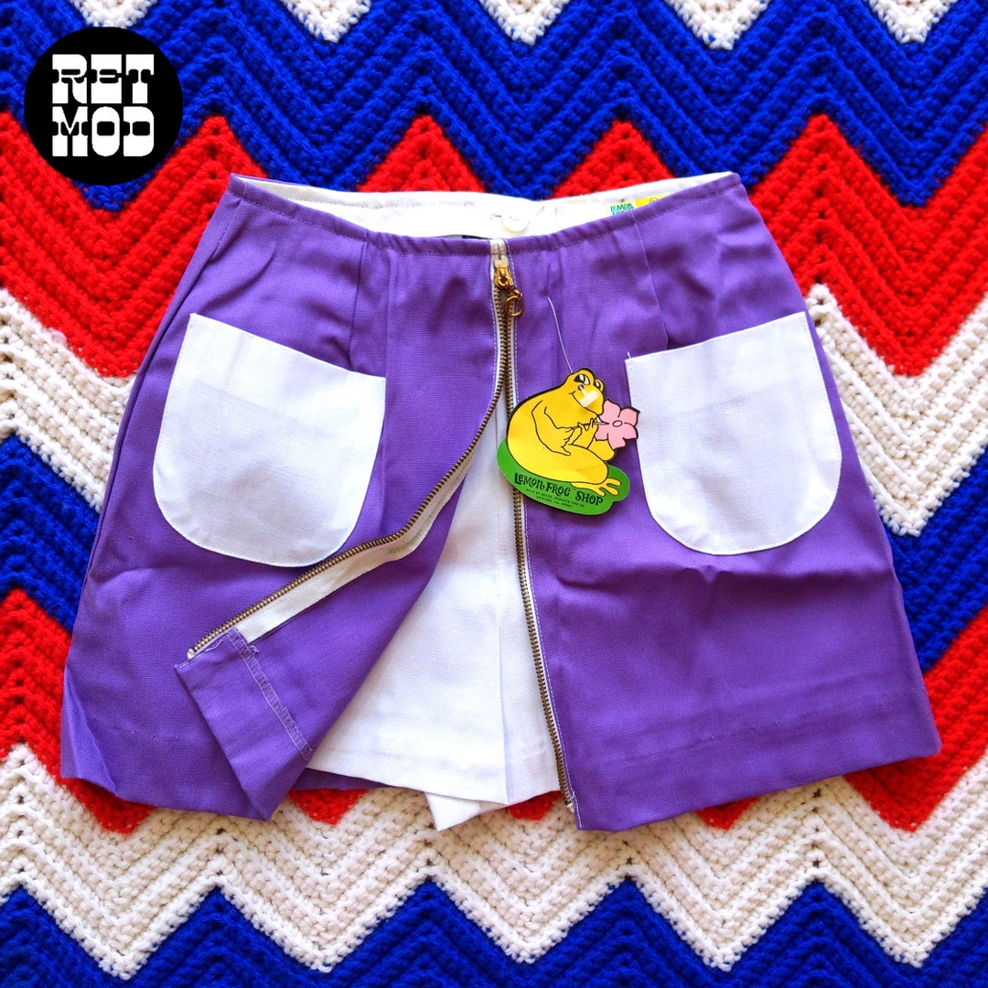 DEADSTOCK Juniors Iconic Vintage 60s 70s Light Purple & White Color ...