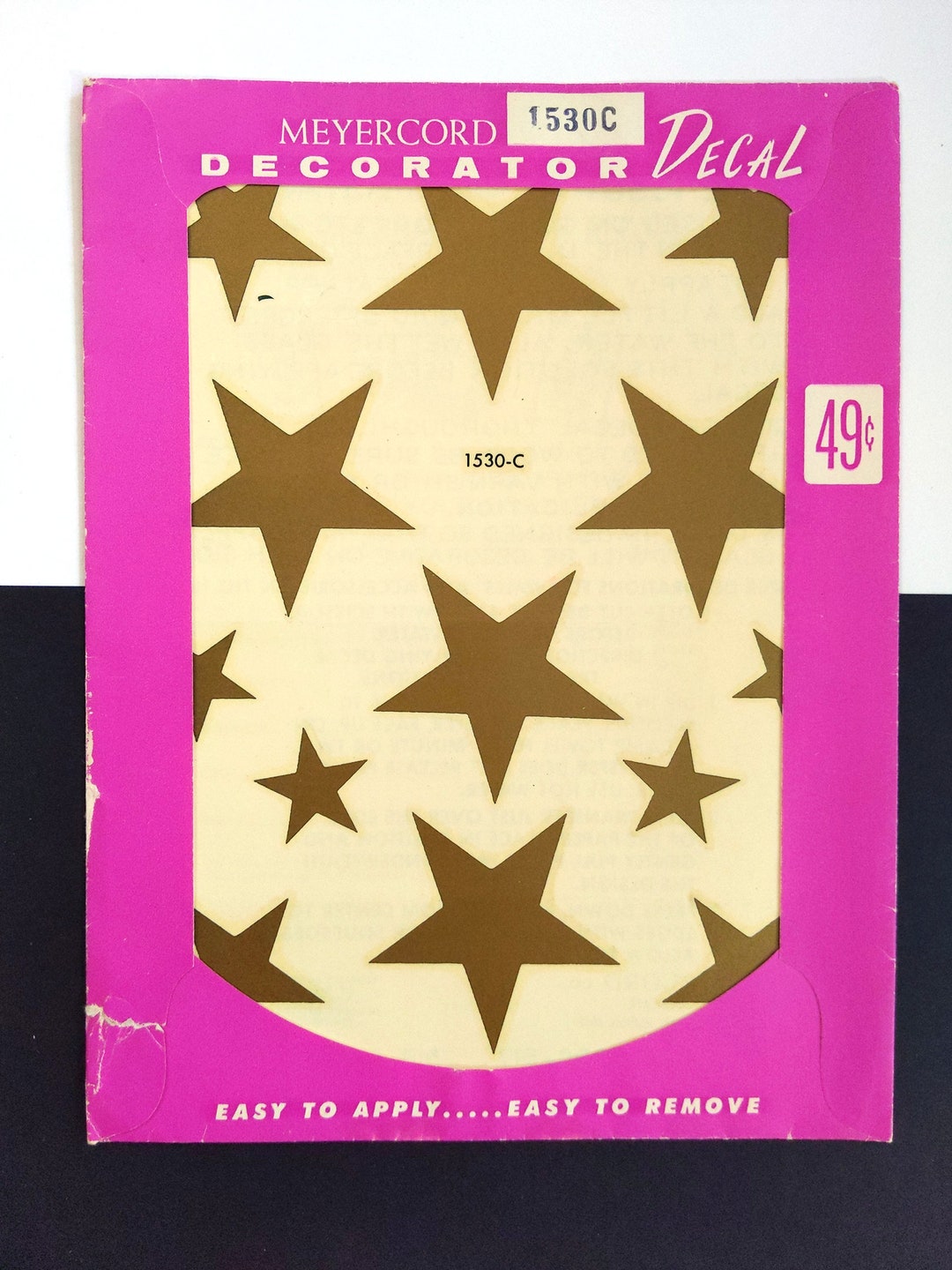 Vintage 50s 60s Gold Stars Decorator Decals - Etsy