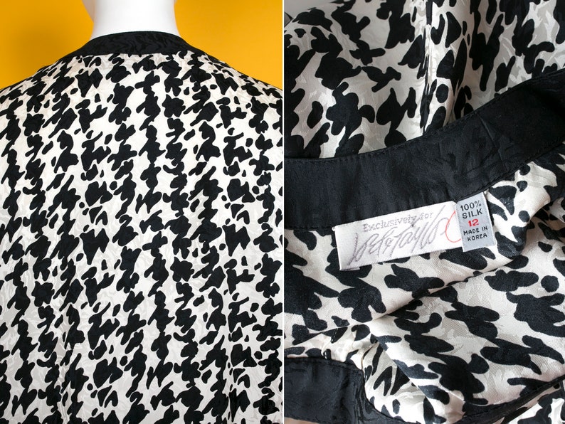 Cute Vintage 90s Black & White Abstract Print Classic Border - Etsy