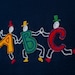 CHILD SIZE - Vintage 60s 70s Navy Blue ABC Alphabet Clowns Mod Shift ...