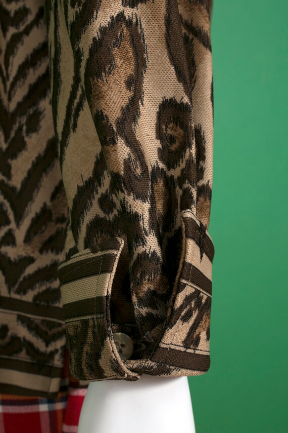 Killer Vintage 60s 70s Tiger Animal Print Border Prin… - Gem