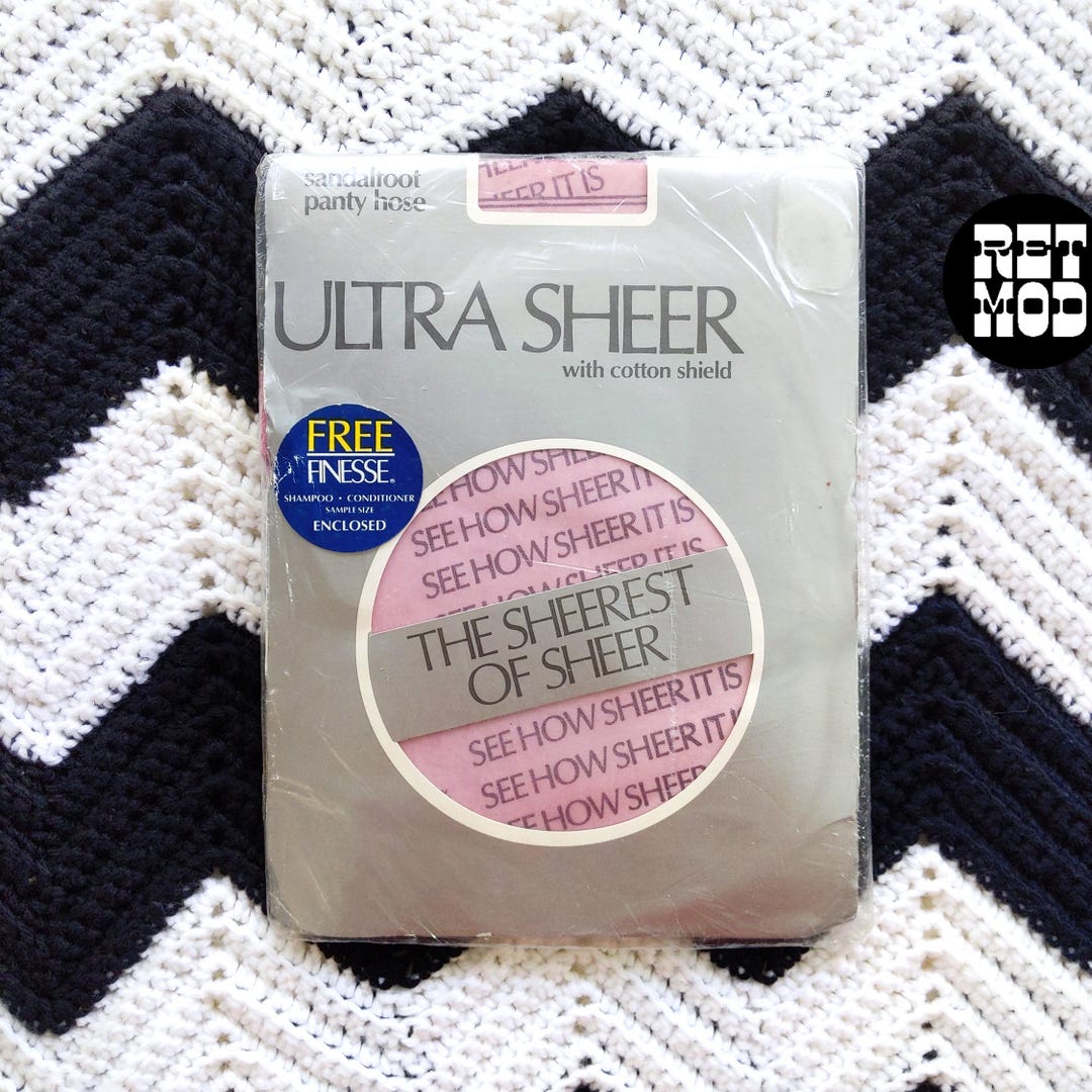 Light PINK-PURPLE - DEADSTOCK Vintage 70s 80s Ultra Sheer Nylon ...