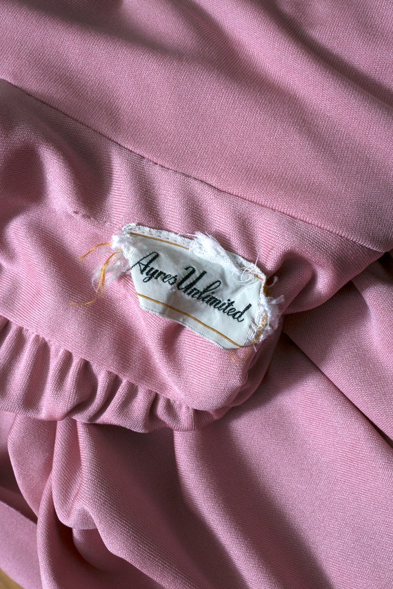Lovely Vintage 70s Dusty Light Pink Long Sleeve Maxi … - Gem
